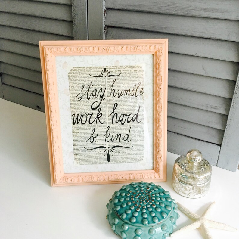 Vintage Dictionary Paper Print Quote Shabby Chic Frame With - Etsy