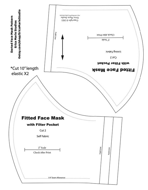 Fitted Face Mask Pattern - Etsy