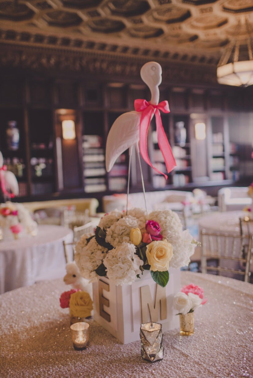 Stork Baby Shower Centerpiece