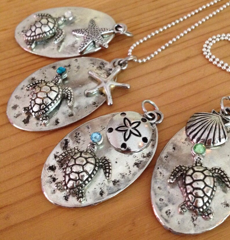 Green Sea Turtle Shell Necklace Beach Themed Jewelry Beach - Etsy