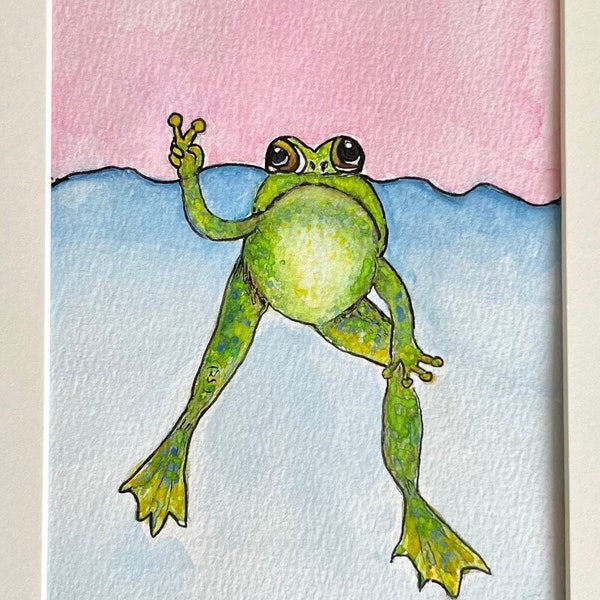 Whimsical Frog - Etsy