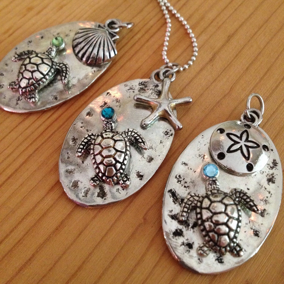Green Sea Turtle Shell Necklace Beach Themed Jewelry Beach - Etsy