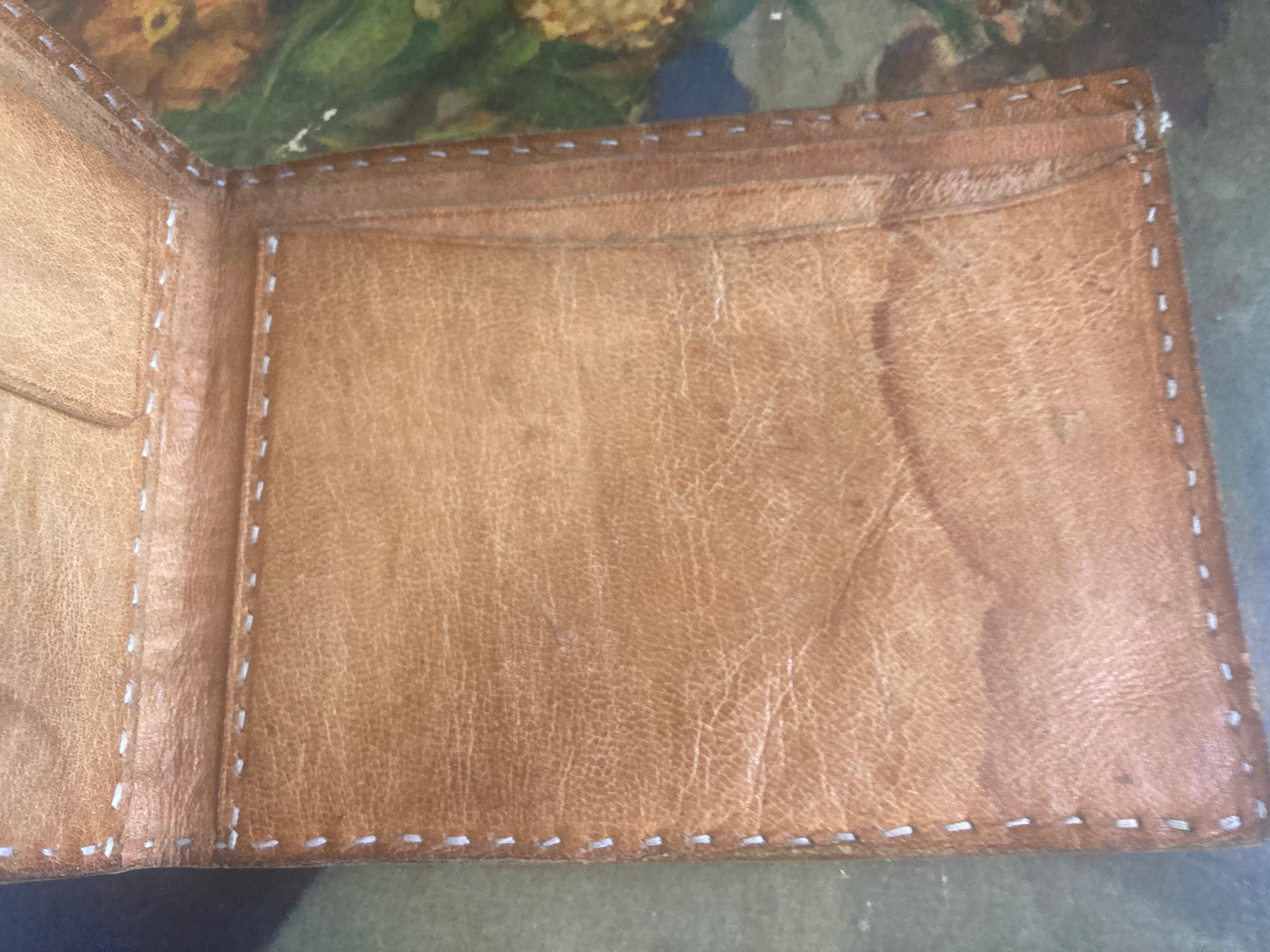 Genuine Lizard Skin Bifold Wallet, Hand Stitched, Made in Somalia, 70s ...