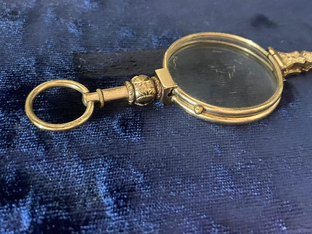 Victorian Miniature Folding Lorgnette, Gold-filled Antique Spectacles ...