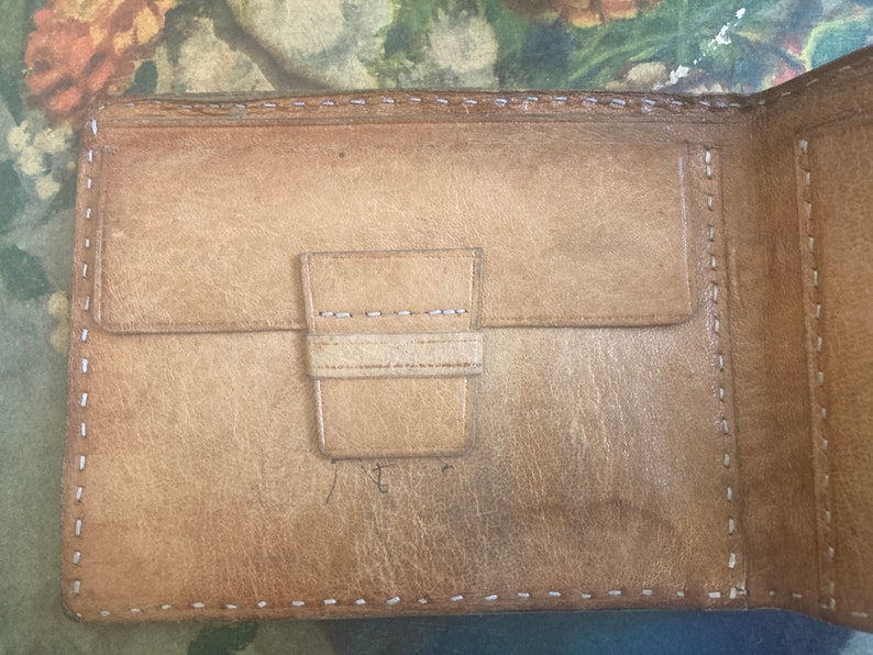Genuine Lizard Skin Bifold Wallet, Hand Stitched, Made in Somalia, 70s ...