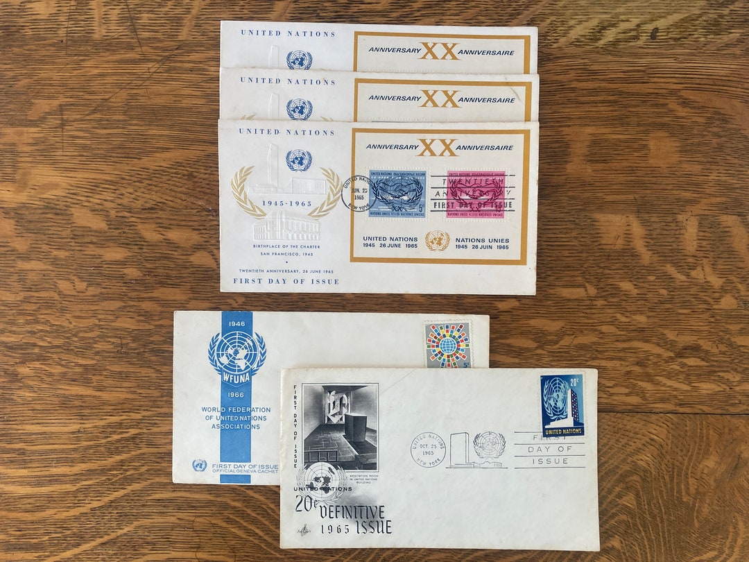 United Nations Twentieth Anniversry/wfuna Postal First Day of Issue ...