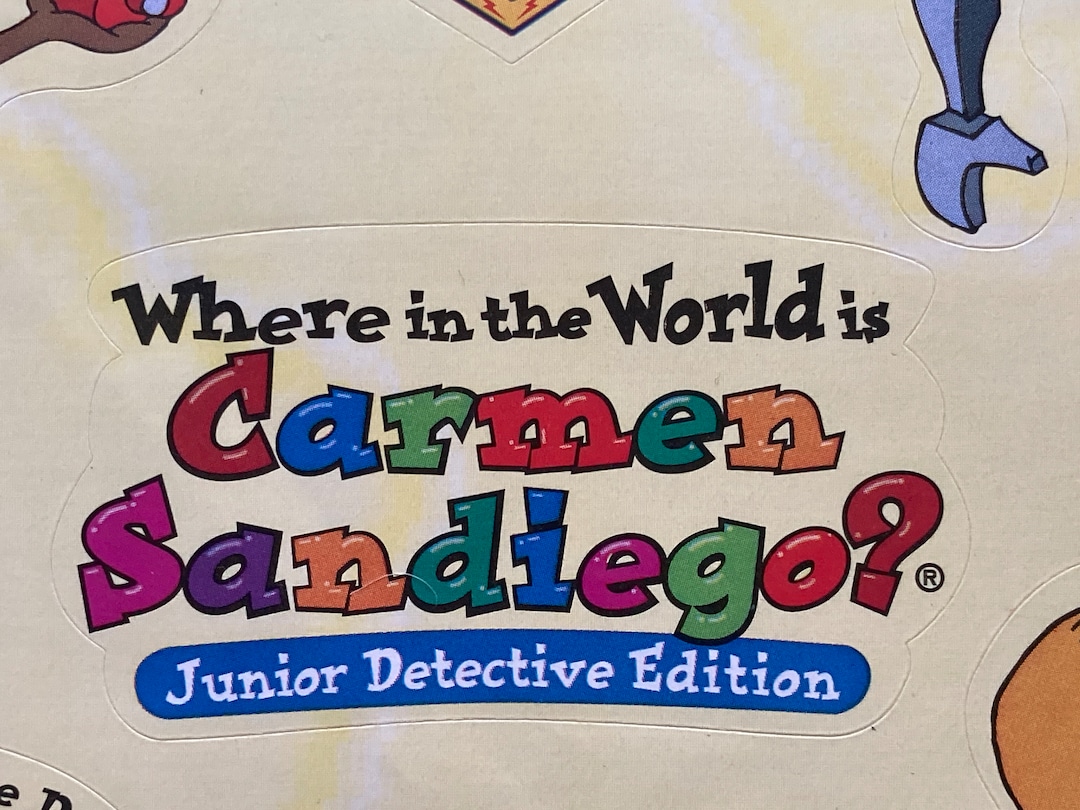 Where in the World is Carmen San Diego? Sticker Sheet, RARE - Etsy