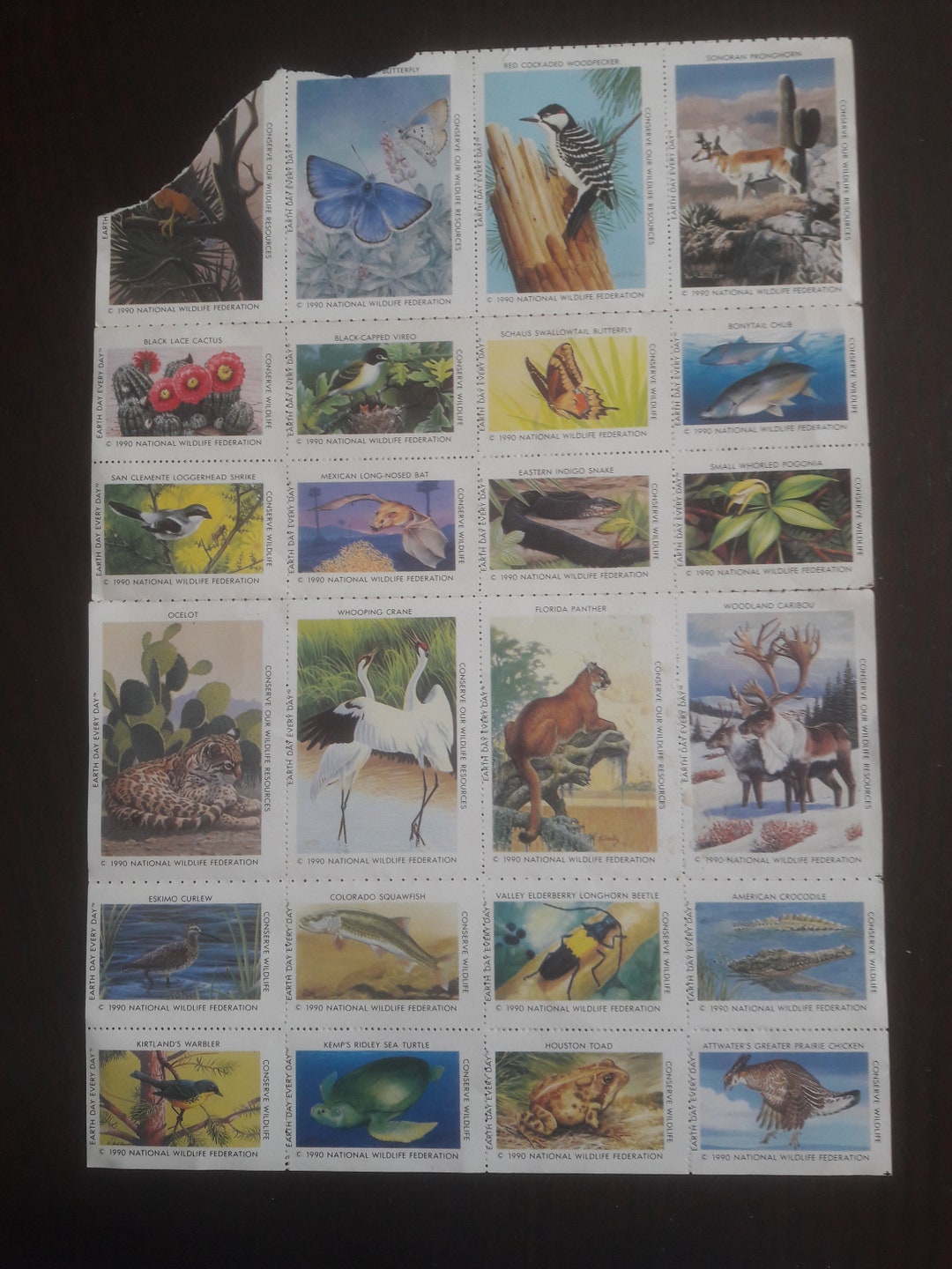 Wildlife Stamps of the National Wildlife Federation, 1990 - an American ...