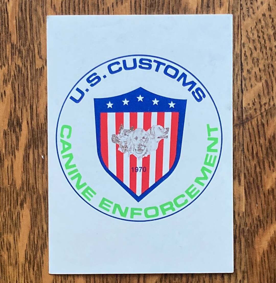 1970 US Customs Canine Enforcement Logo Decal Sticker,1970 - Etsy