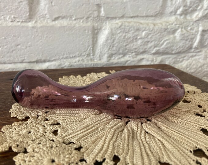 Vintage 20s/30s Purple Handblown Glass Sock Darner - Collectible Glass ...