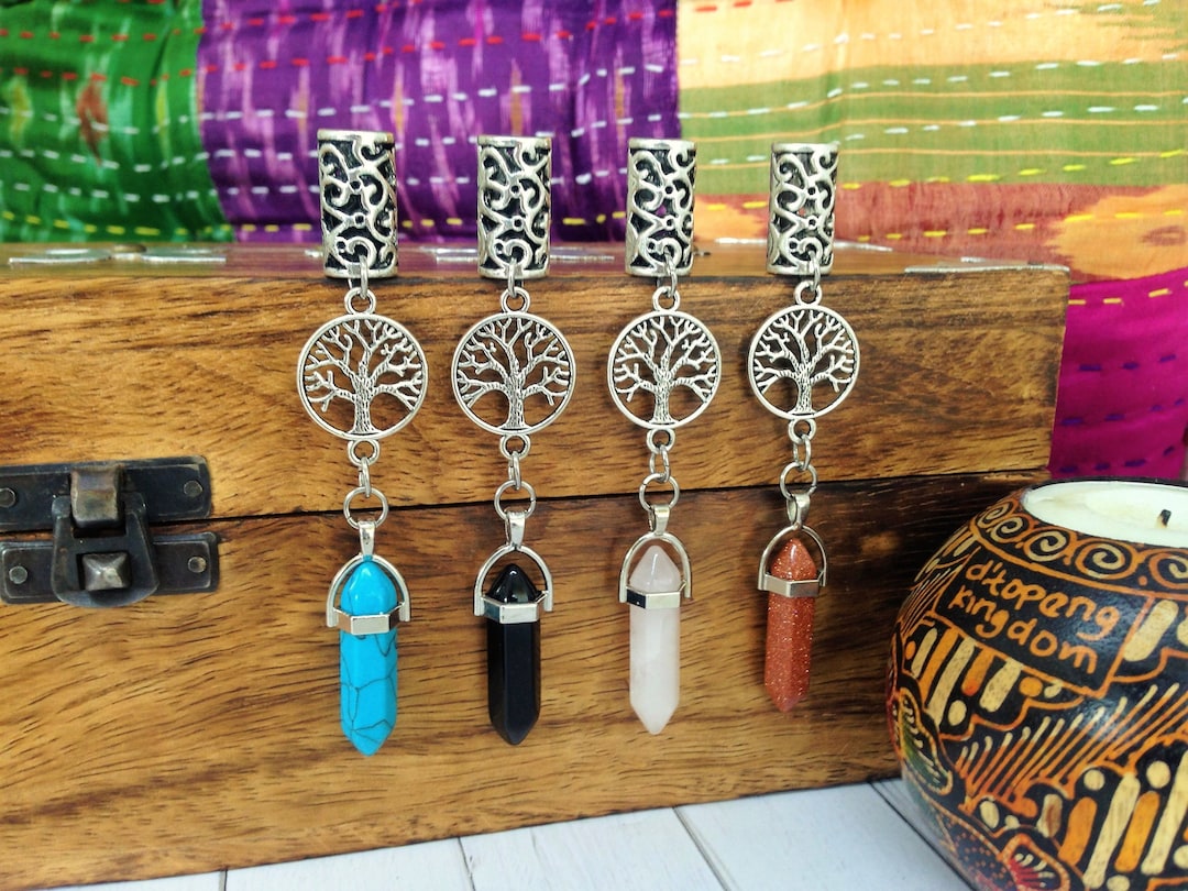 1 Dreadlock Bead Featuring Tree of Life Charm and Your Choice of Stone ...