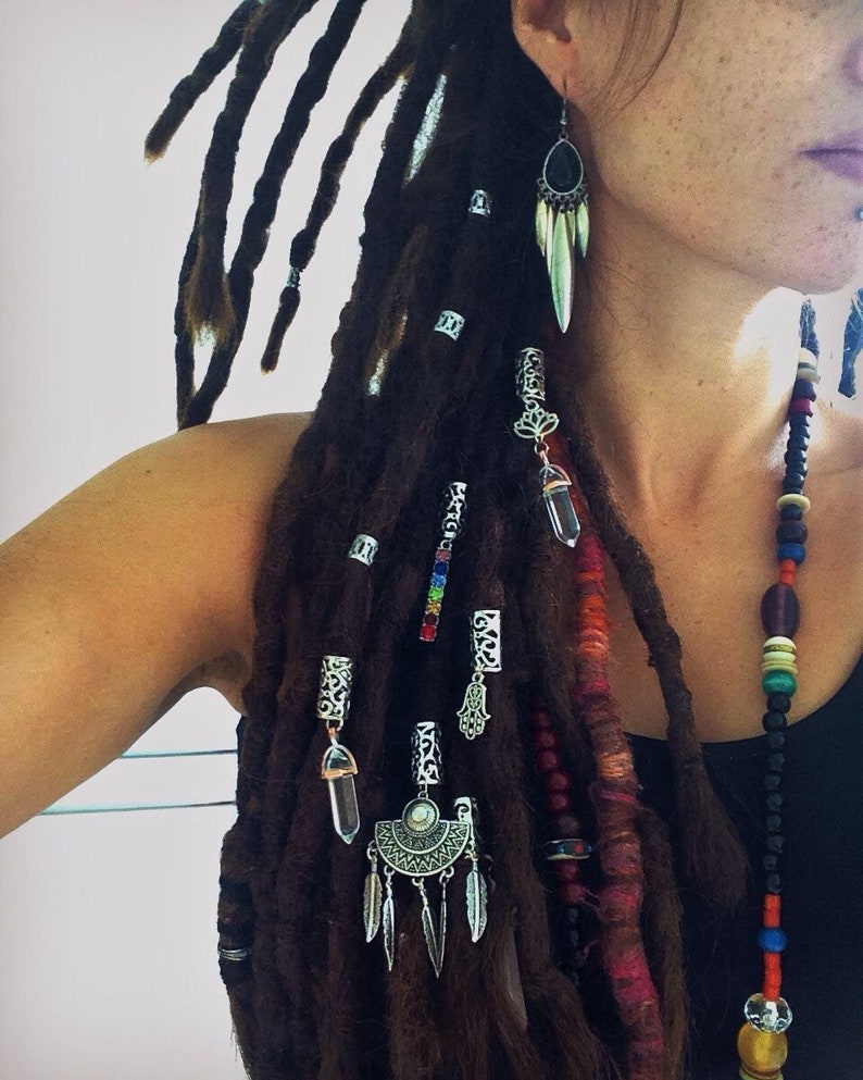 1 Dreadlock Bead Featuring Your Choice of Chakra Charm - Etsy