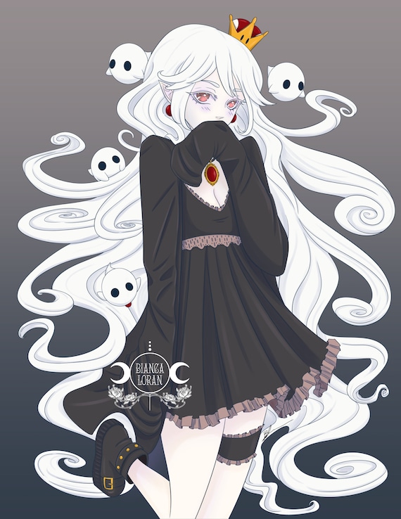 Cute Boosette Art Print Original Anime Manga Punk Goth Witch | Etsy