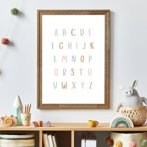 Abc's Art Printable, Alphabet, Learning, Educational Art, Children Room ...