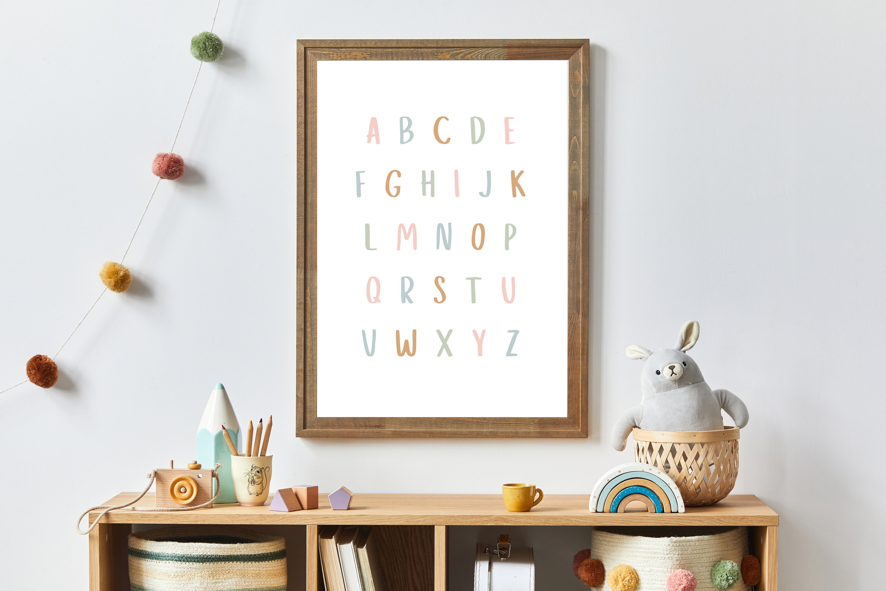 Abc's Art Printable, Alphabet, Learning, Educational Art, Children Room ...