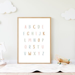 Abc's Art Printable, Alphabet, Learning, Educational Art, Children Room ...