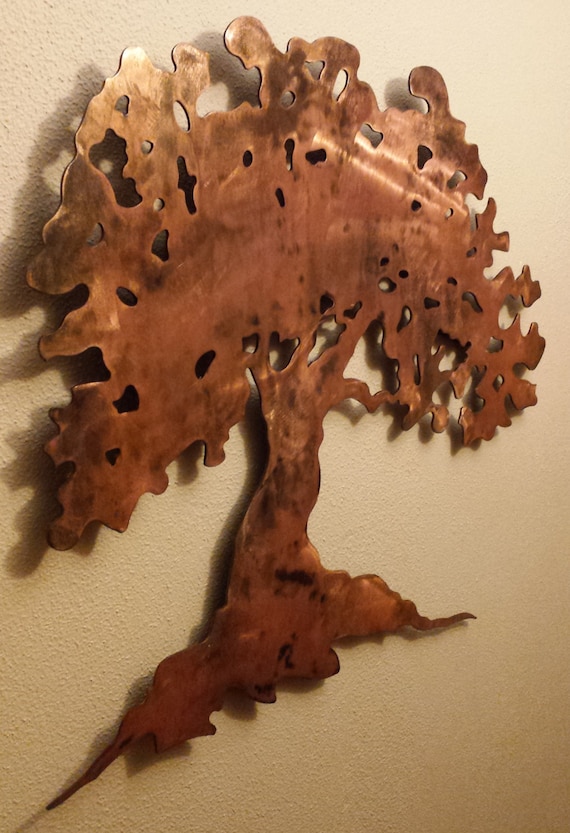 Items similar to Metal Oak Tree Wall Art on Etsy