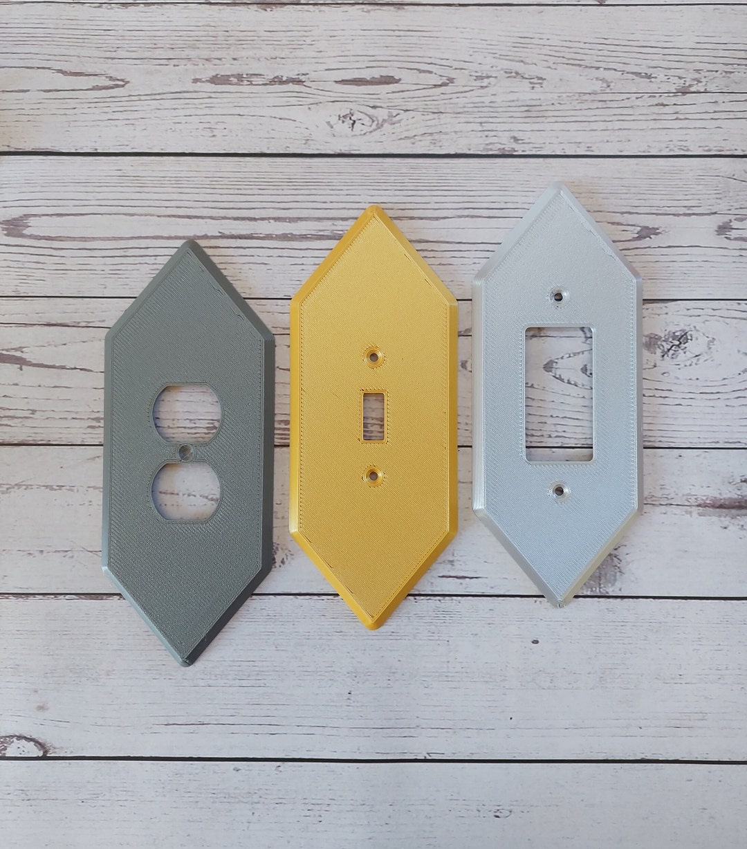 Art Deco Diamond Light Switch Cover / Midcentury Modern / Atomic Age ...