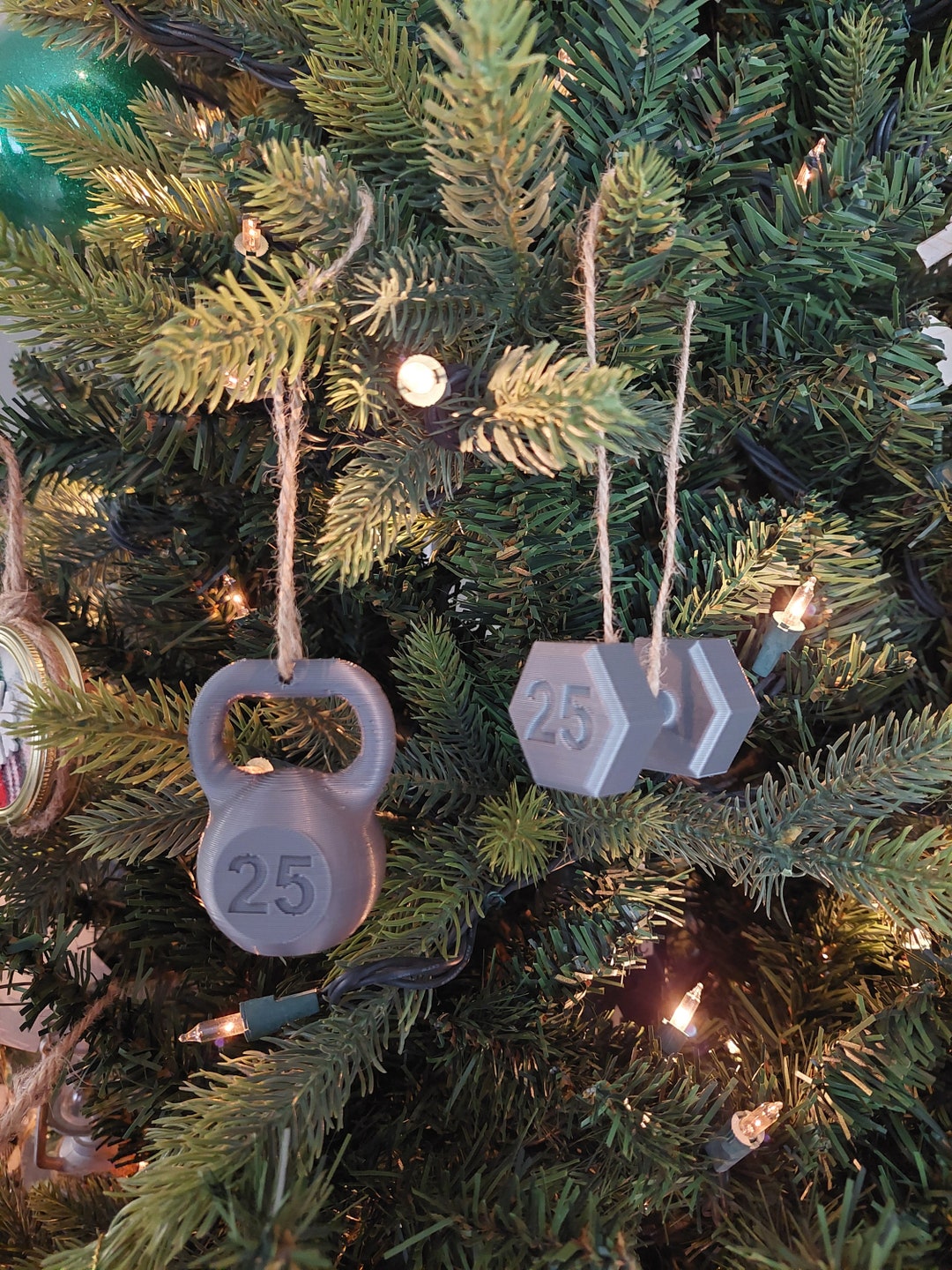 Kettlebell Ornament / Dumbbell Ornament / Weightlifting / Crossfit ...