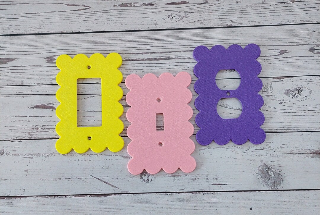 Scalloped Light Switch Cover / Squiggly Light Switch Cover / Wiggle ...