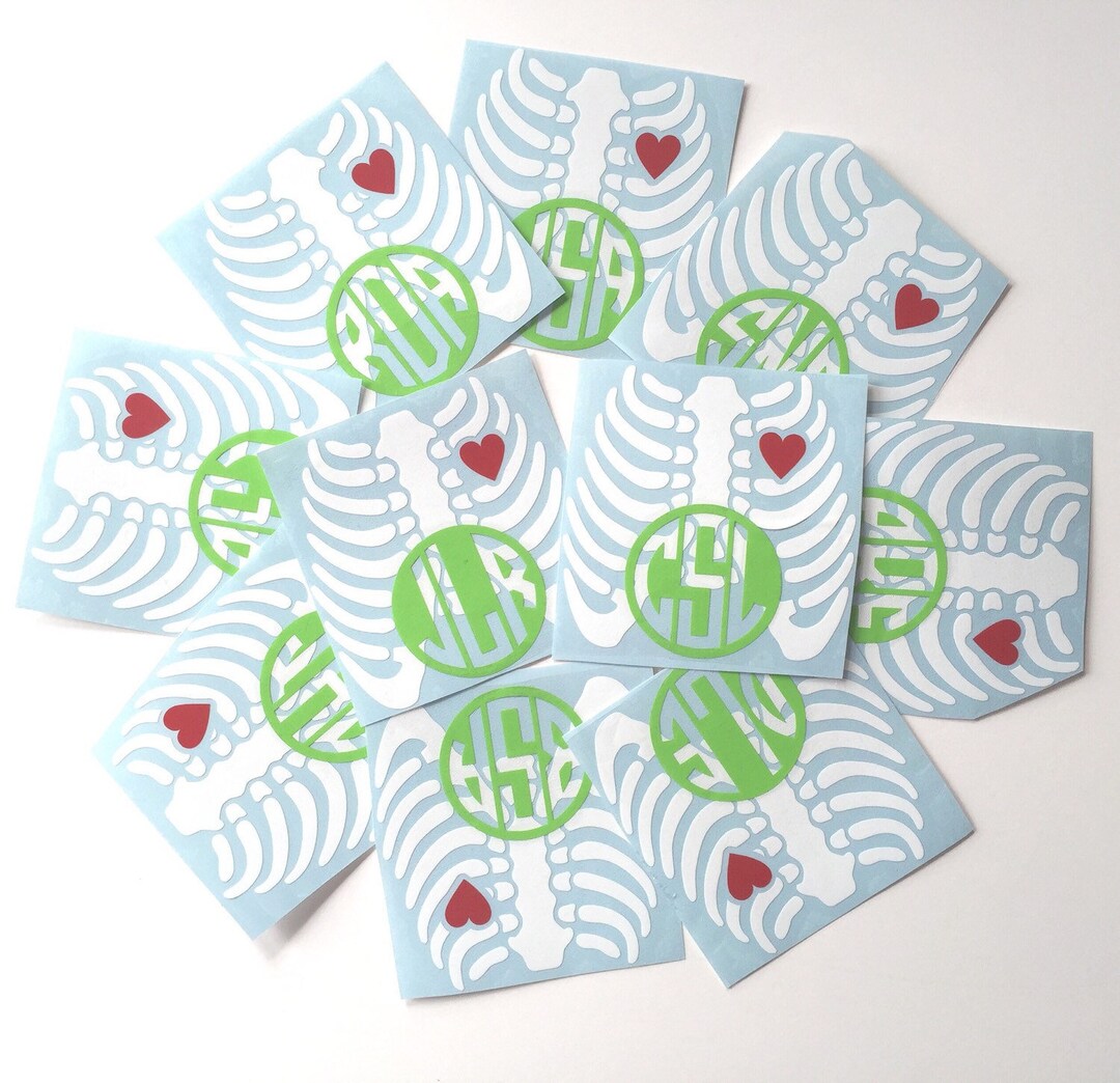 Xray Tech Decal Monogram Rad Tech Radiology - Etsy