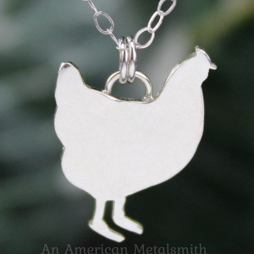 Chicken Necklace Chicken Jewelry Chicken Gift Sterling | Etsy