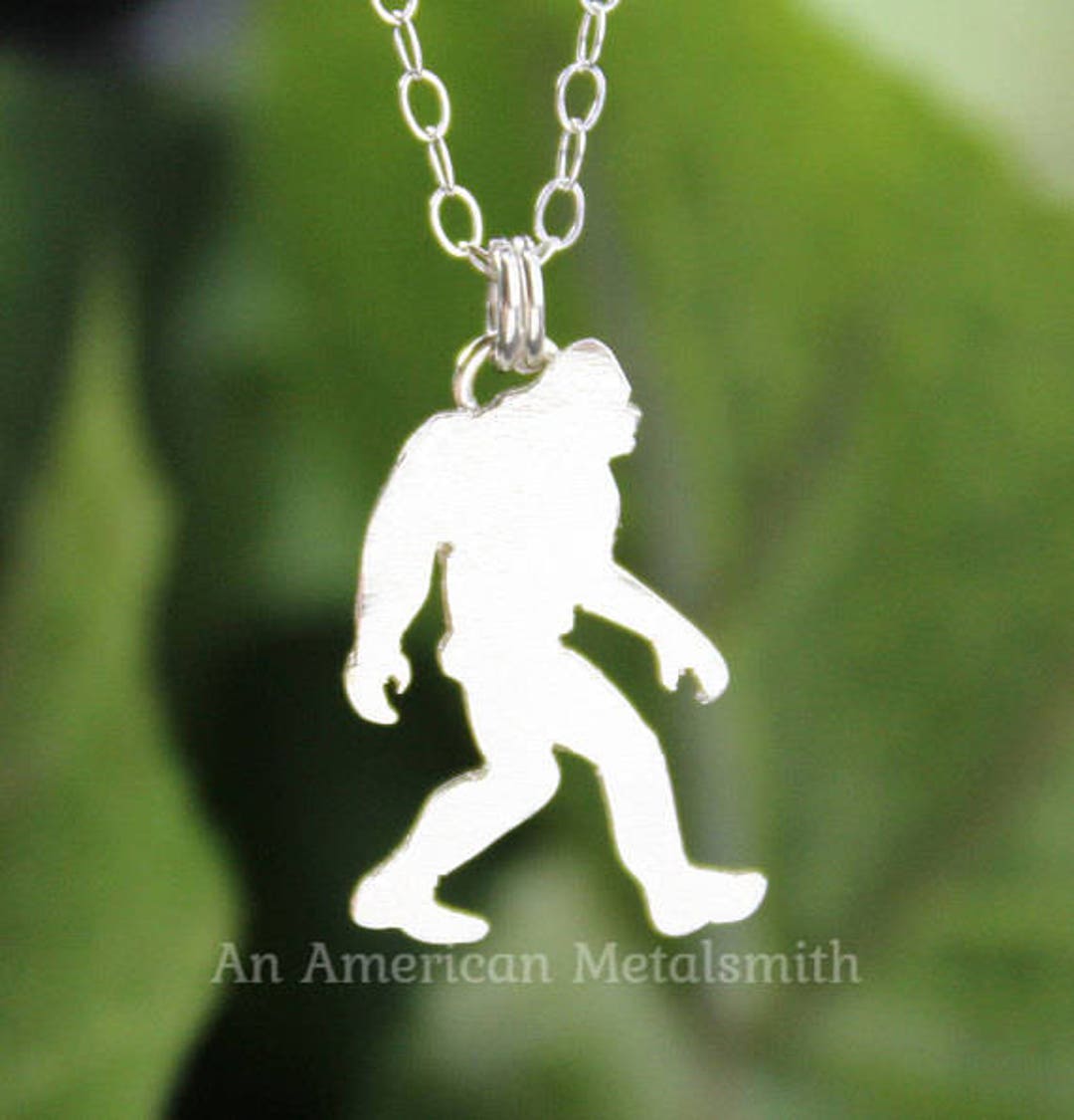 Sterling Silver Sasquatch Necklace, Pendant, Charm. Sasquatch Gift ...
