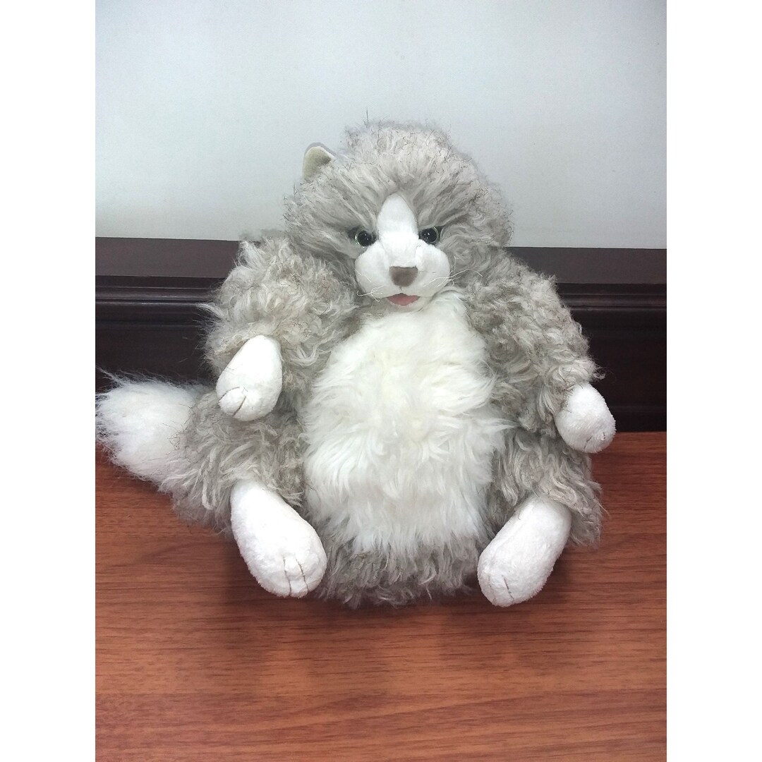 Folkmanis Fluffy Cat Puppet Cuddle Buddy Extraordinaire - Etsy