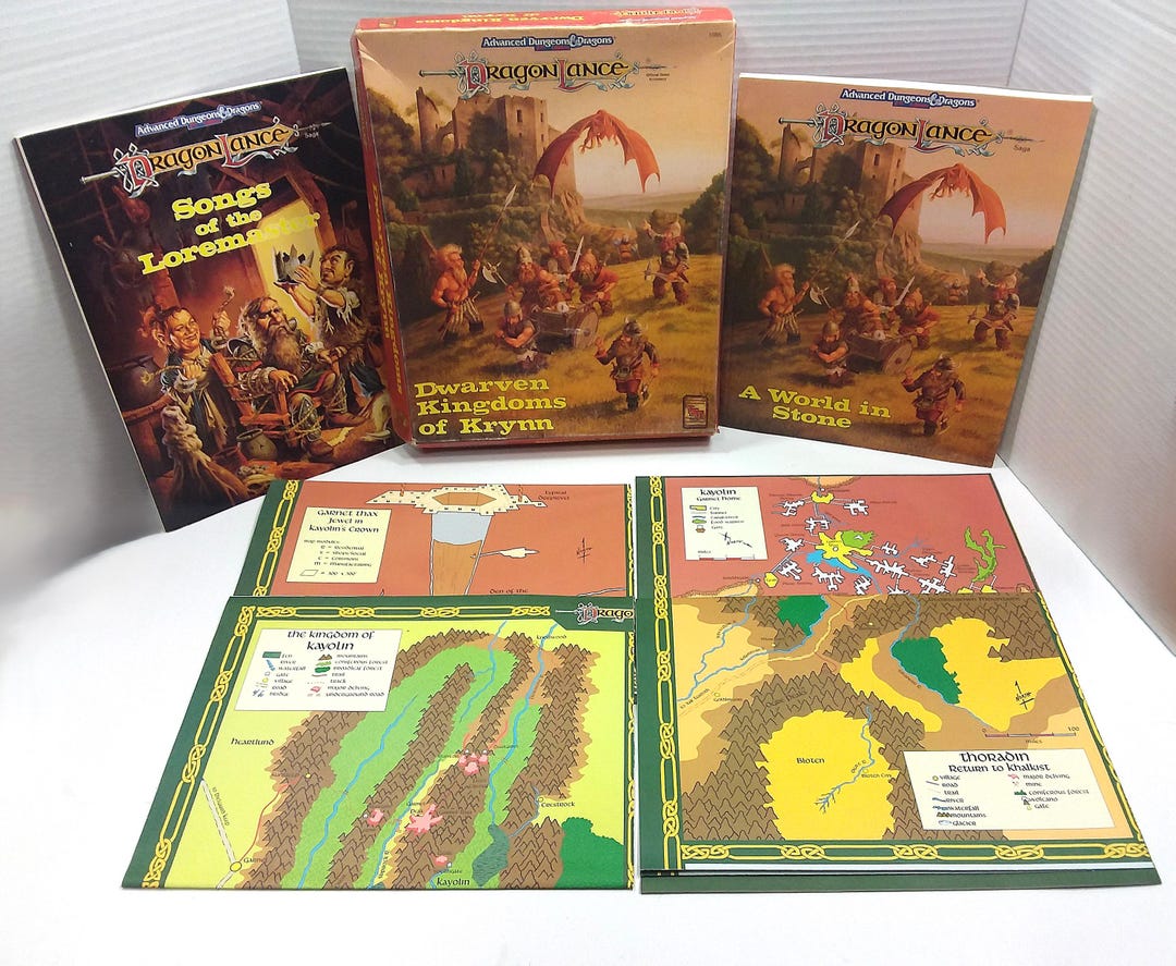 AD&D 2nd Edition Dragonlance Dwarven Kingdoms of Krynn Box Set TSR 1086 ...