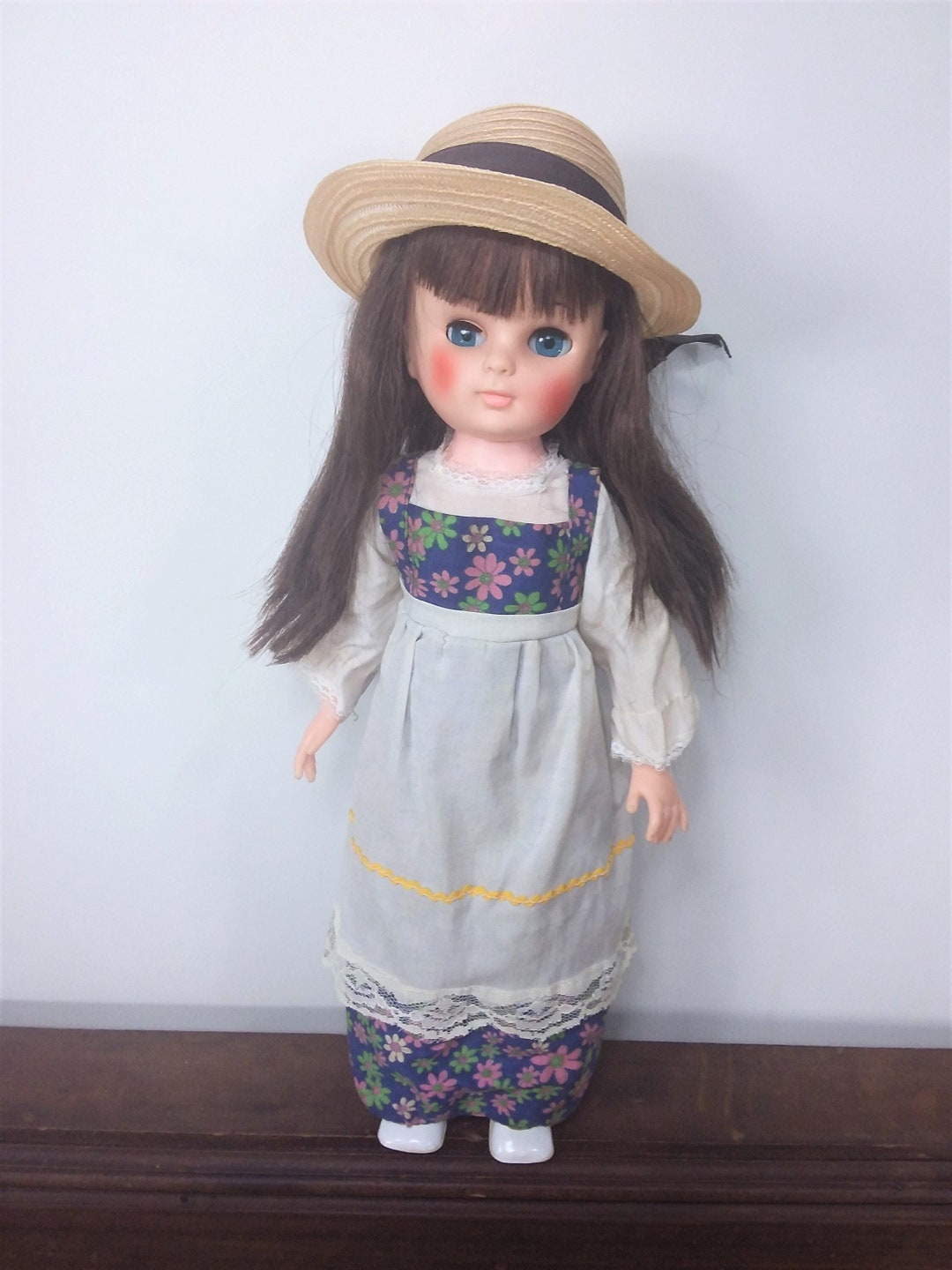 Eegee Doll Dark Brown Hair Blue Sleep Eyes 17" Tall 1967 Fashion Doll ...