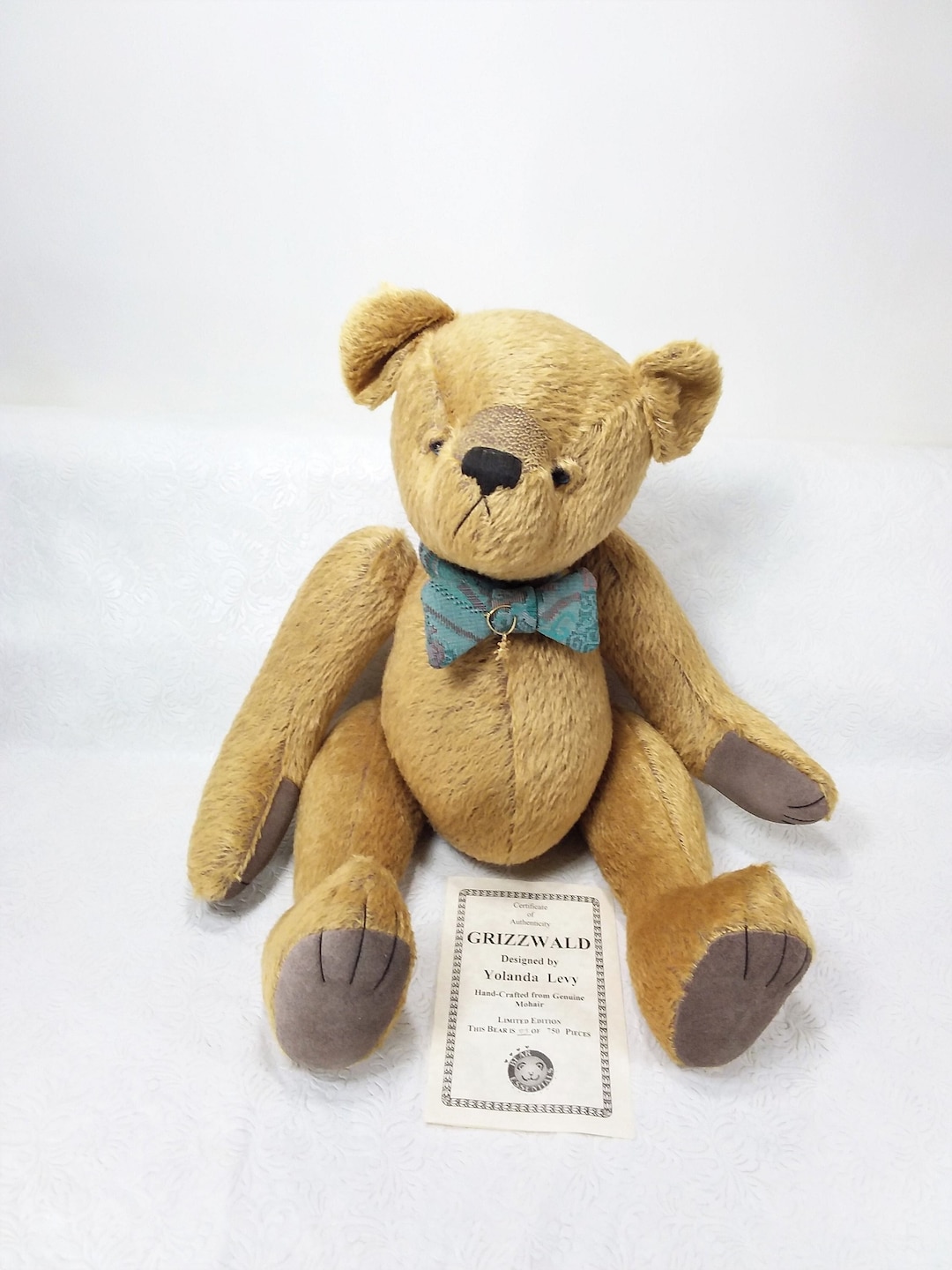 Grizzwald 19" Musical Mohair Teddy Bear by Yolanda Levy #73/750 Jointed ...