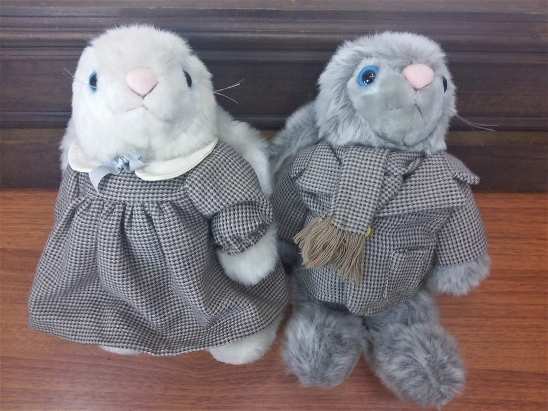 North American Hares Plush Esther and Snuggle Bunny Rabbit 1983 Vintage ...