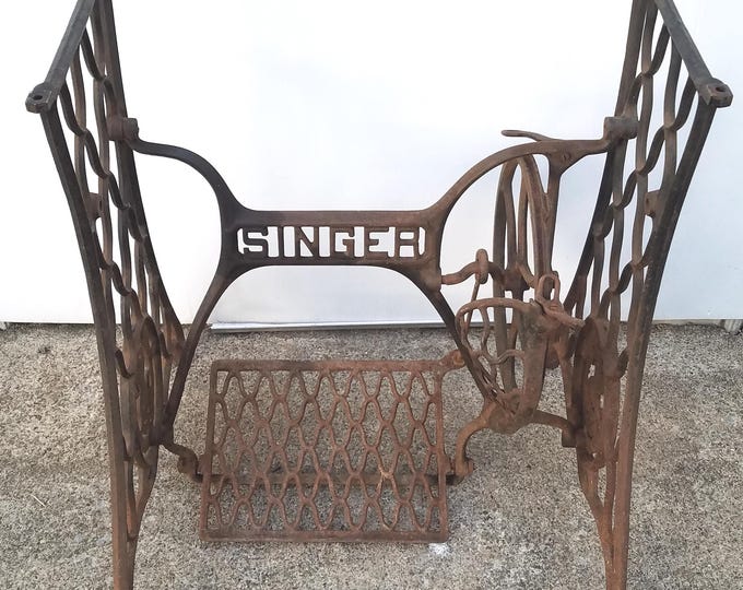 Antique Singer Treadle Sewing Machine Cast Iron Base Stand Table - Etsy