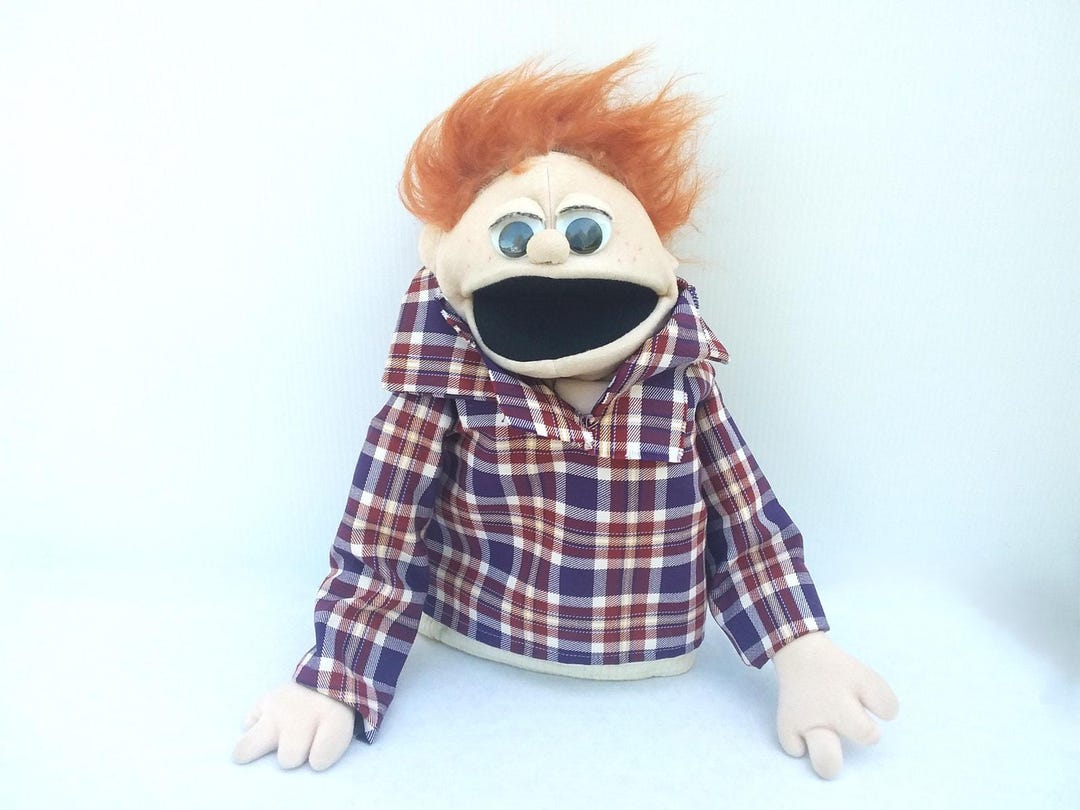 Vintage Hand Puppet Orange Hair Boy 16" Half Body Ventriloquist Doll - Etsy