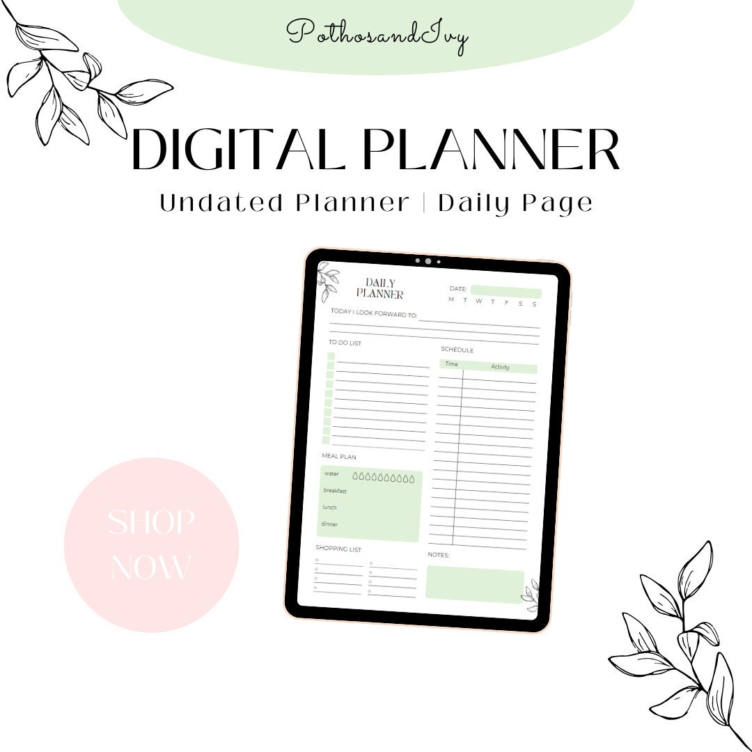 Digital Daily Planner Printable - Organize Your Day With Ease | Digital ...