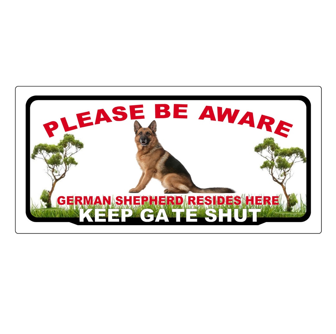 German Shepherd Guard Dog Sign - Etsy