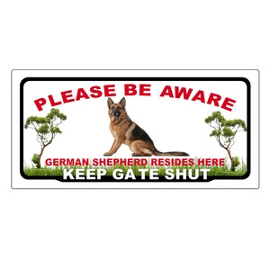 German Shepherd Guard Dog Sign - Etsy