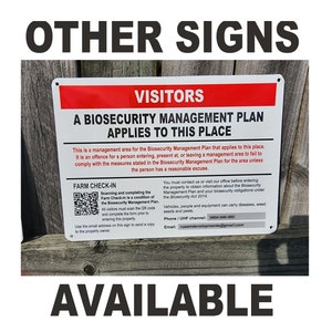 Biosecurity Stop Sign - Etsy Australia