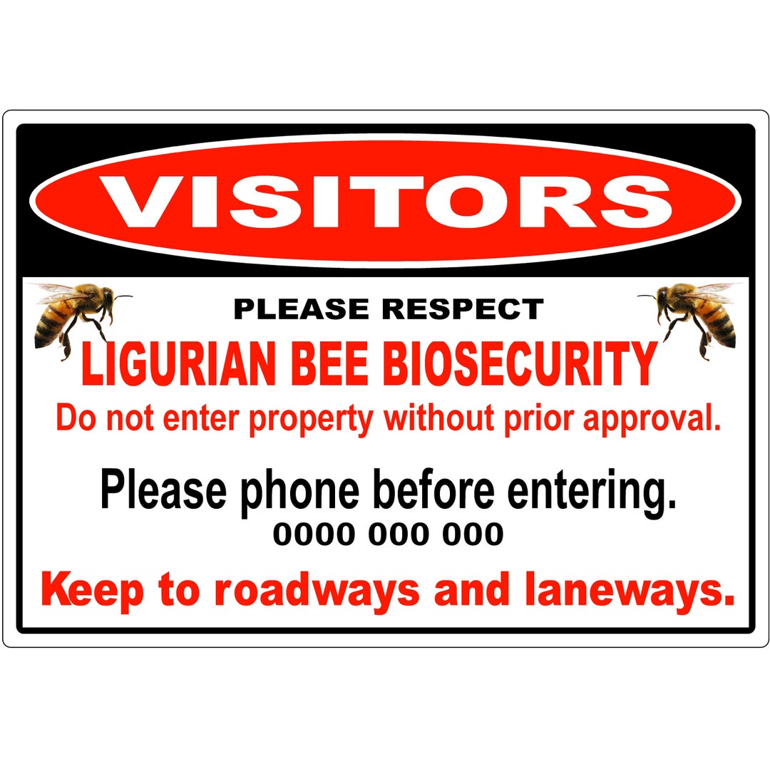 Ligurian Bee Biosecurity Beehive Sign - Etsy