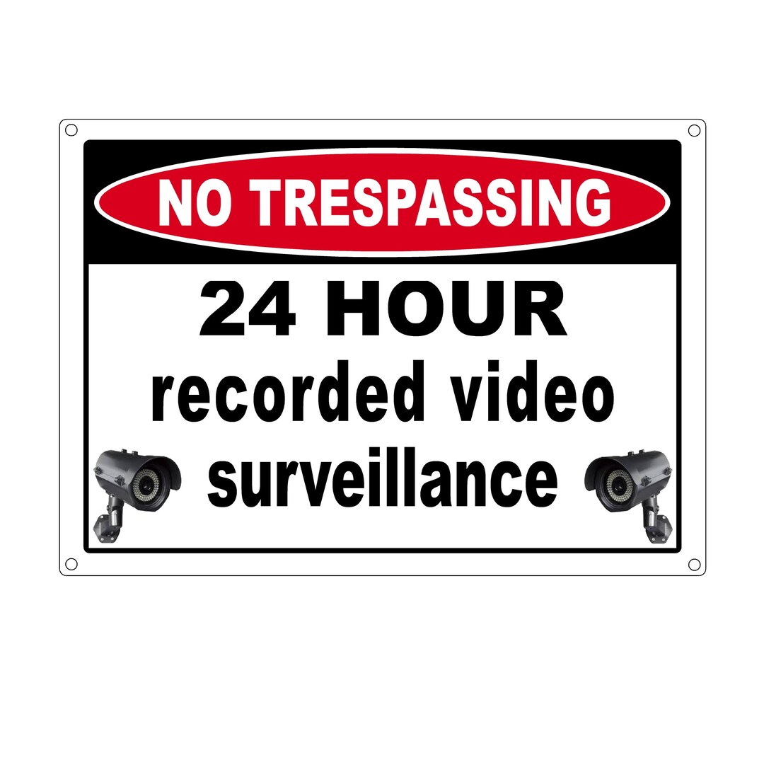 Security Camera Sign - Etsy