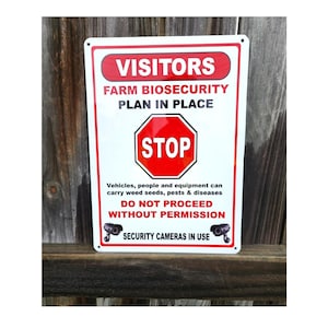 Biosecurity Stop Sign - Etsy Australia
