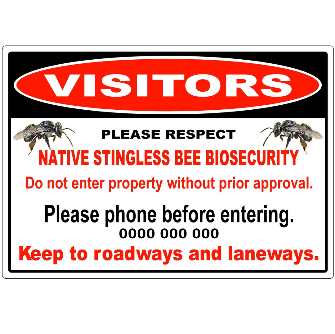 Native Bees Biosecurity Beehive Sign - Etsy