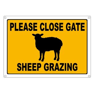 Sheep Grazing Sign Please Close Gate - Etsy