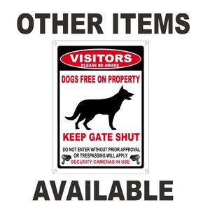 German Shepherd Guard Dog Sign - Etsy