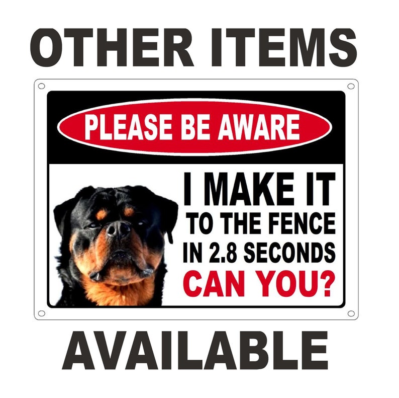 Rottweiler Sign, Beware of the Dog Printed Metal Sign - Etsy