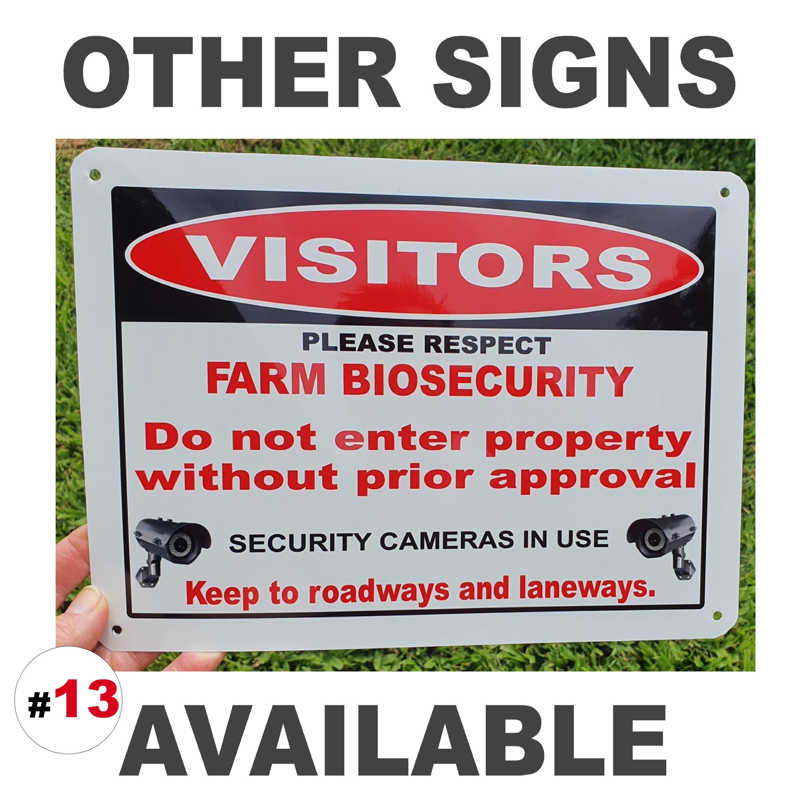 Farm Biosecurity Sign Personalised With Phone Number or - Etsy Canada