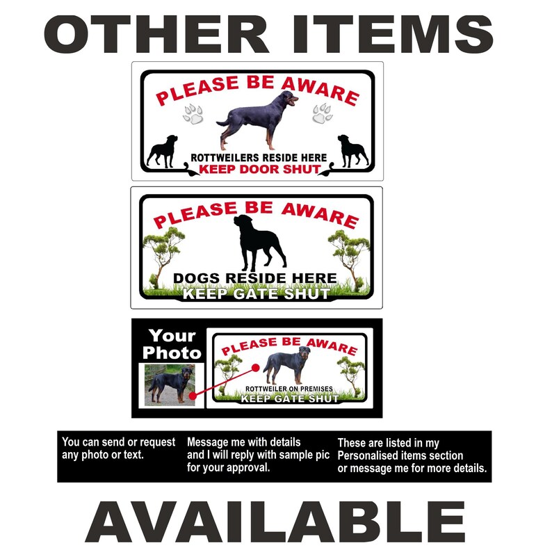 Rottweiler Dog Sign - Etsy
