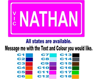 Vic Number Plate - Etsy