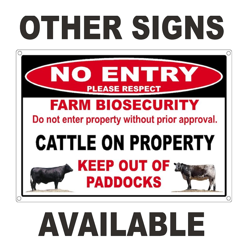 Personalised Farm Biosecurity and Security Cameras Sign - Etsy