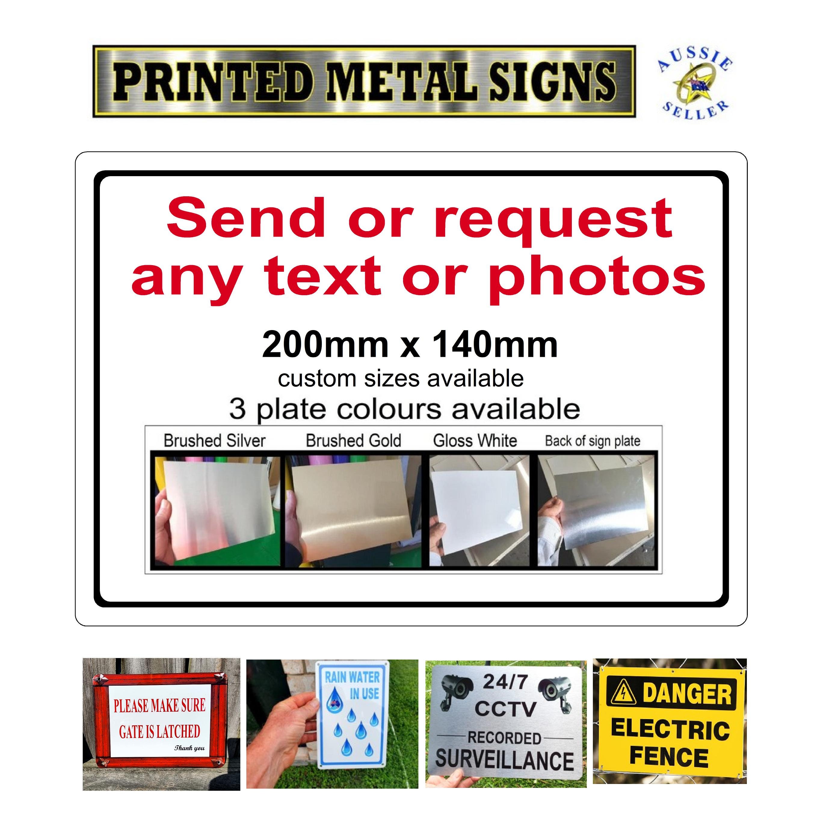 Personalised Home or Business Sign Plaque Brushed Metal - Etsy Australia